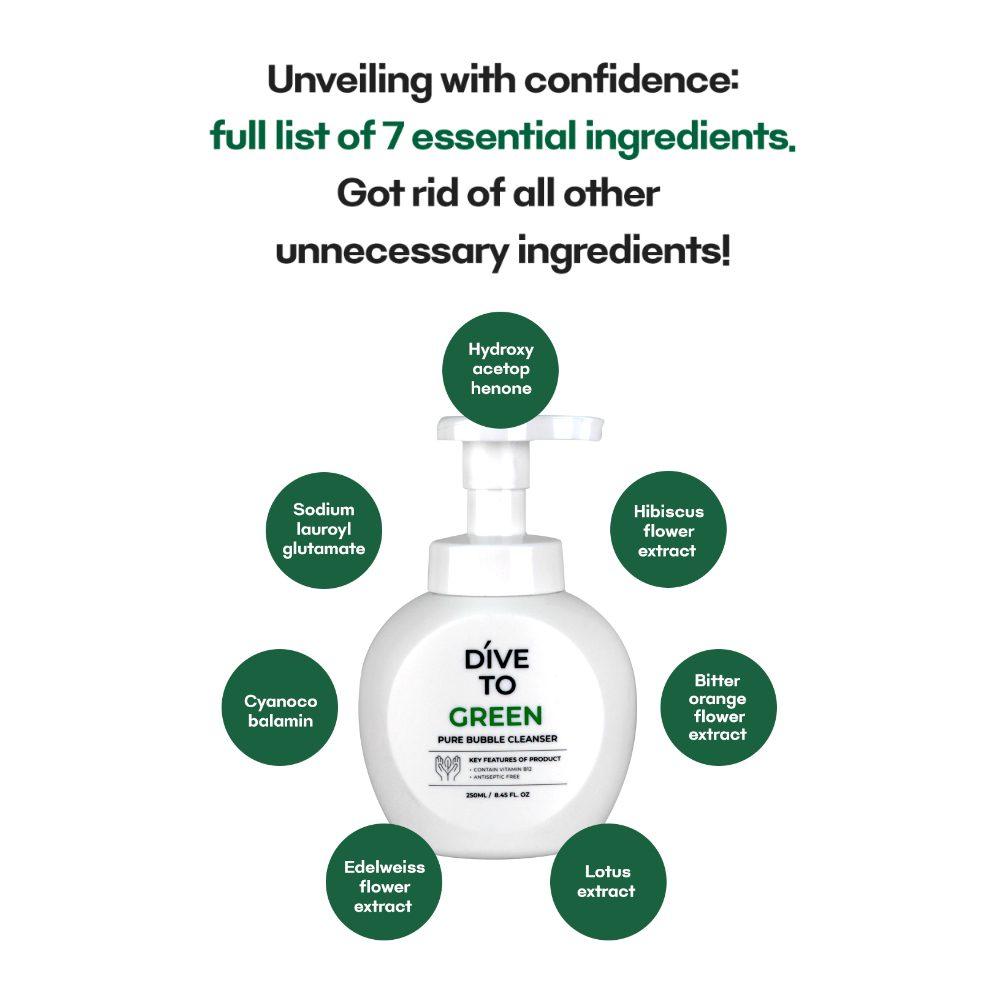 K-Beauty DIVE TO GREEN Pure Bubble Cleanser | Essential Med Tools